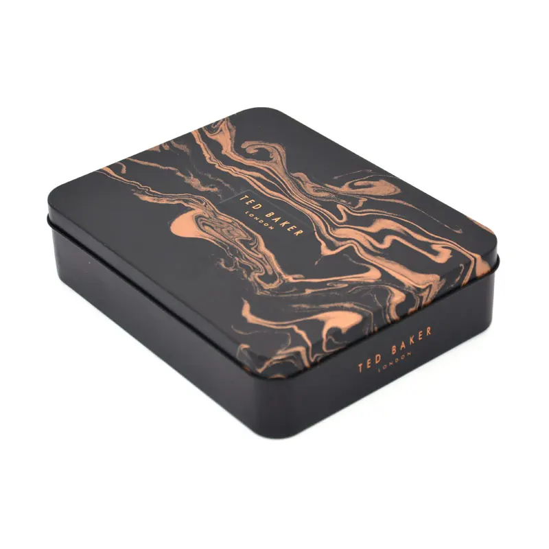 Custom Printed Double Rectangle Tin Can Food Storage Metal Package Box ...