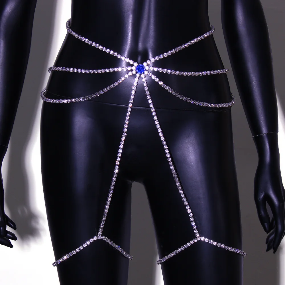 Bling Shiny Sexy Bikini Lingerie Jewelry Gold Plated Body Chain Jewelry ...