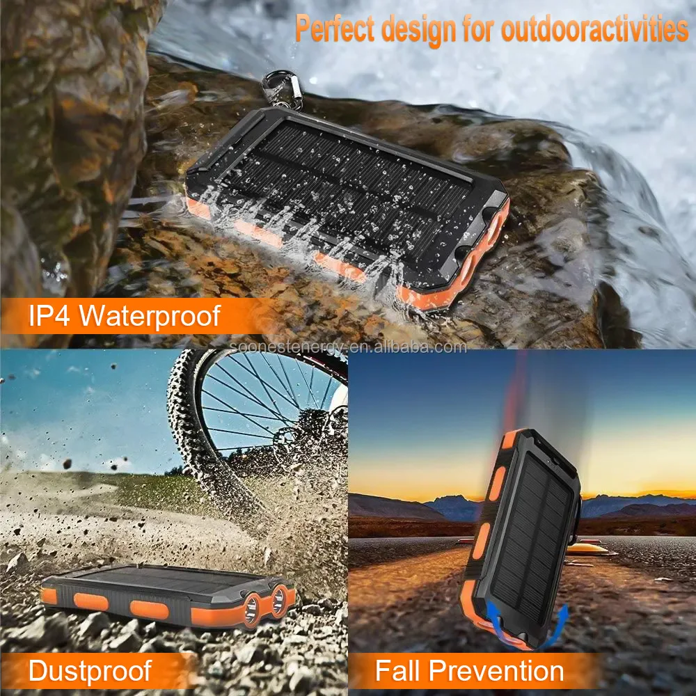 L22 20000mah Solar Power Bank - Fast Charging Portable Light