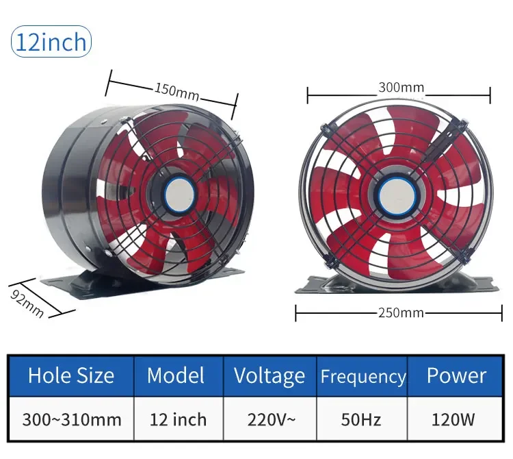 Bidirectional Pipeline Axial Fan - Powerful Two-Way Duct Fan