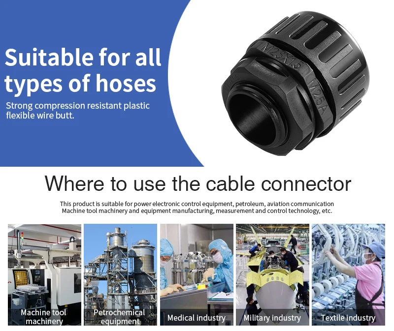 Waterproof Cable Gland For 1/2" Diameter Flexible Bellow M20 - Buy Ip68 ...