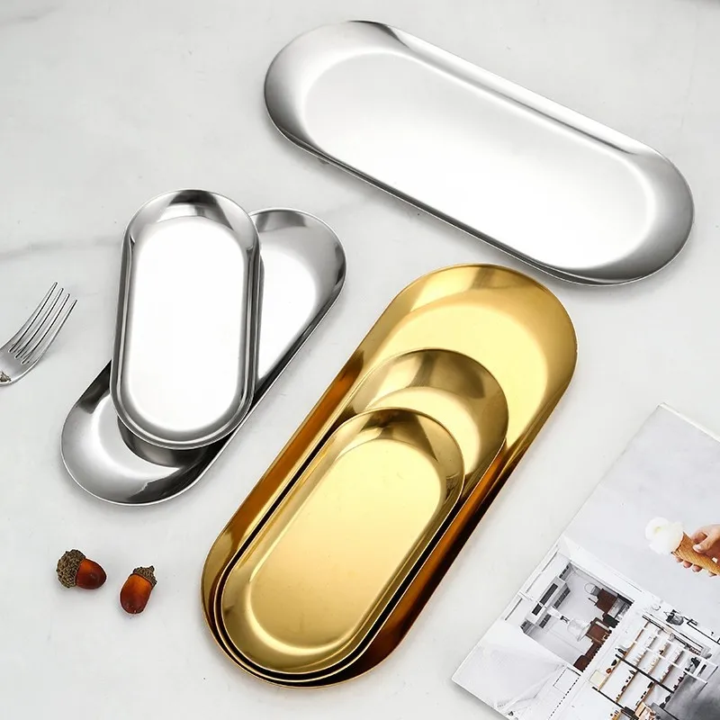 Luxury Nordic Oval Tray Wedding Dessert Fruit Snack Dinner Dish Western ...