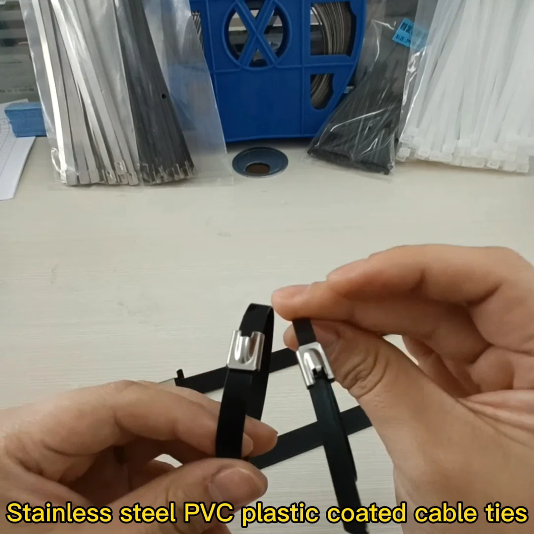 S304,316 Pvc Coated Stainless Steel Cable Tie - Buy Stainless Steel ...