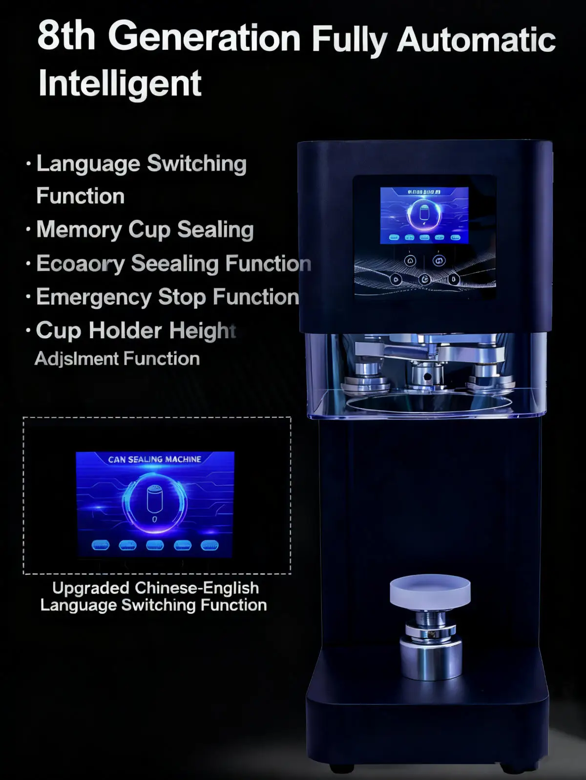 High-Speed New Product Automatic Beverage Coffee Soda Can Sealer ...