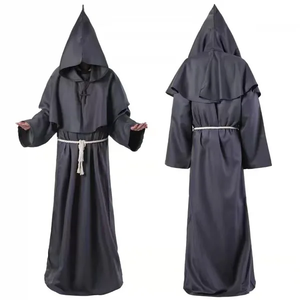 Alibaba.com: Priest Outfits Cloak Hood Robe Wizard Medieval Costume ...