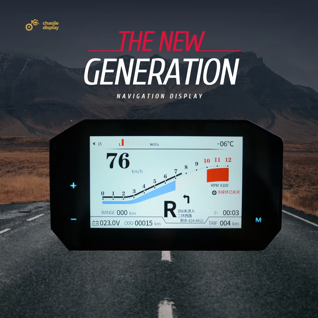 Custom Builds TFT Navigation Display for Electric Motorcycles