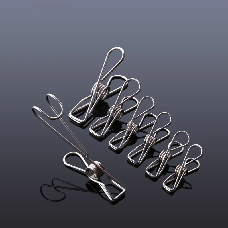 Modern Stainless Steel Sock Clamp Solid Metal Fastener For Laundry ...