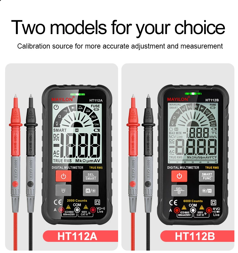 Mayilon Ht112a Digital Smart Multimeter Tester - Compact & Oem
