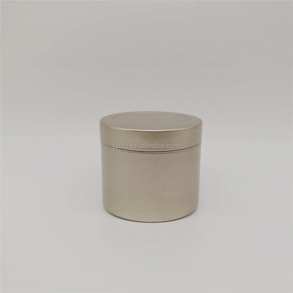 40ml Light Gold Tea Storage Container Box Candle Tin Can Aluminum Jar ...