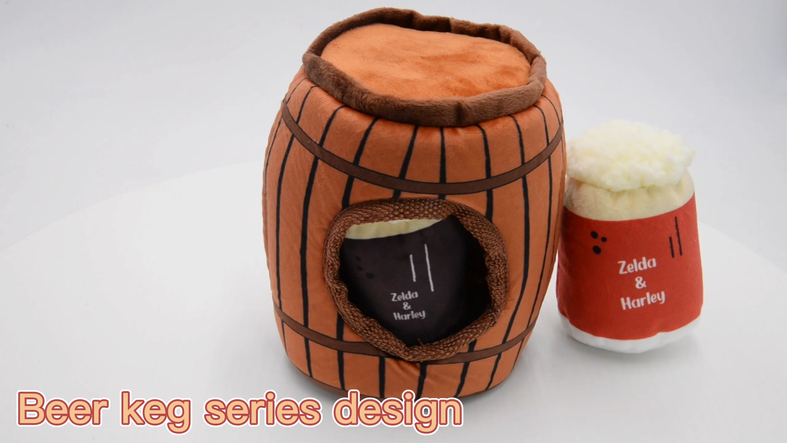 Famipet Wholesale Beer Keg Design Funny Hundespielzeug Soft Stuffed ...