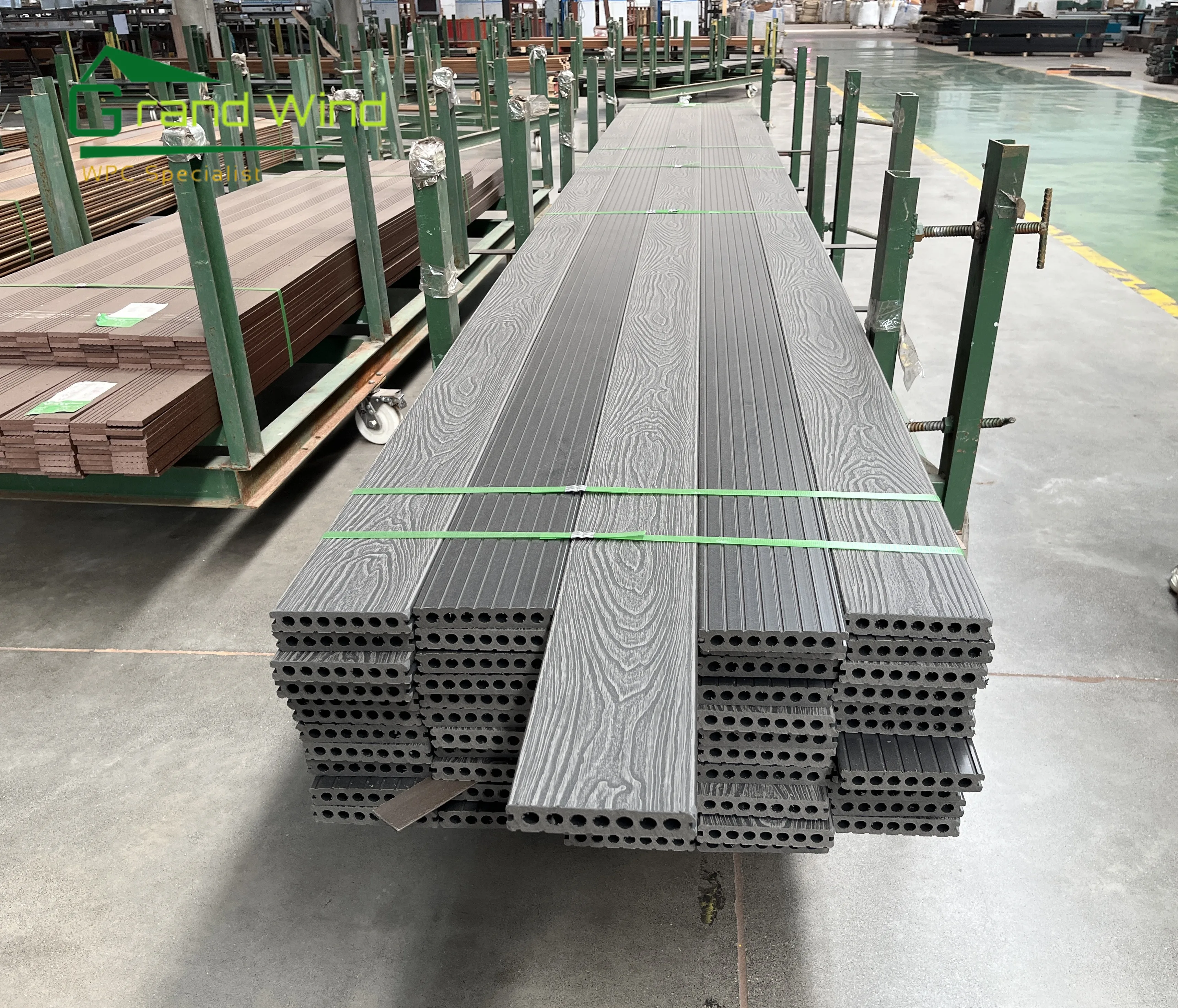 100% Waterproof Wpc Composite Outdoor Decking / Terrace Flooring/ Hollow Wpc Decking Board - Buy ...