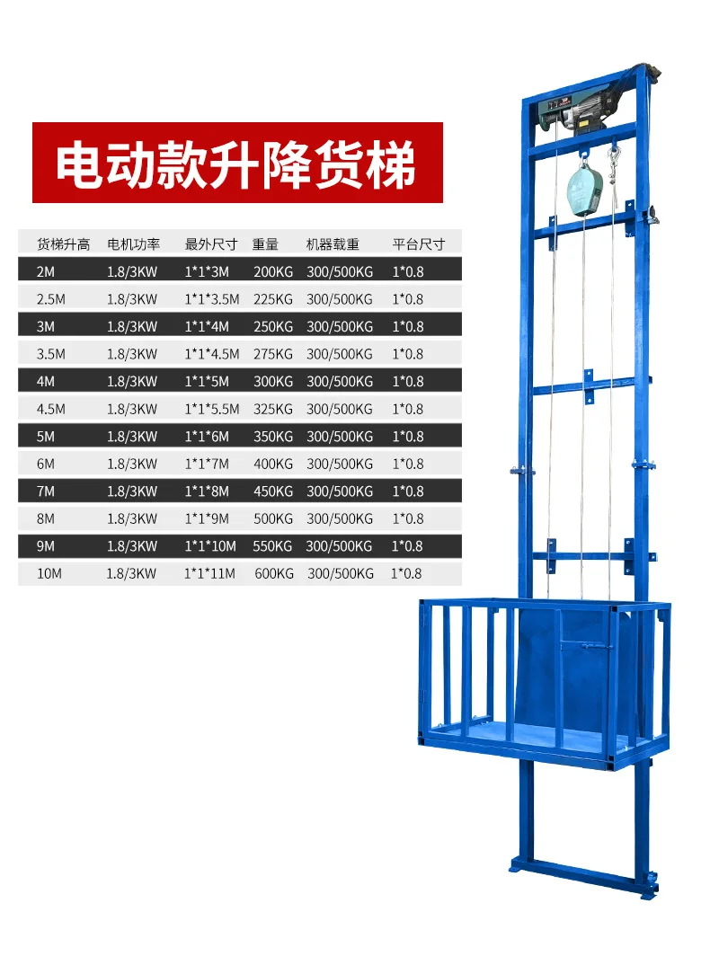 New Design Small Portable Electric Cargo Lift Platform Mini Warehouse ...