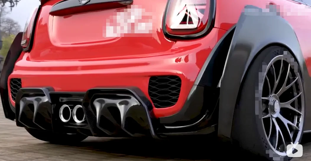 Carbon Fiber F56 Rear Bumper Diffuser Lip Spoiler For Bmw Mini Cooper ...