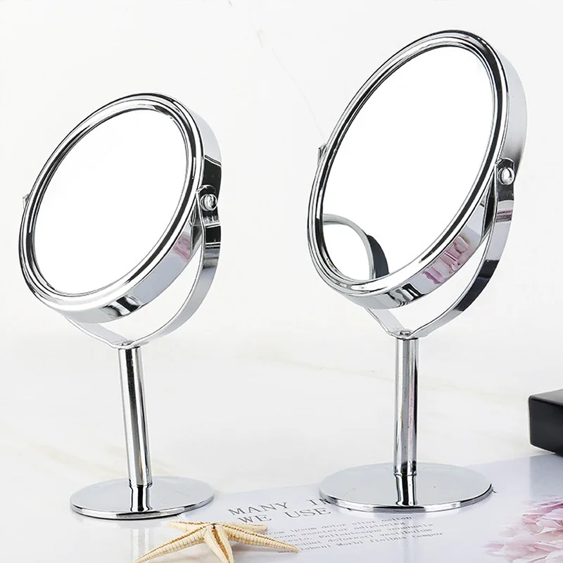 Adjustable Vintage 8-inch Double Sided Swivel Silver Round Oval Vanity ...