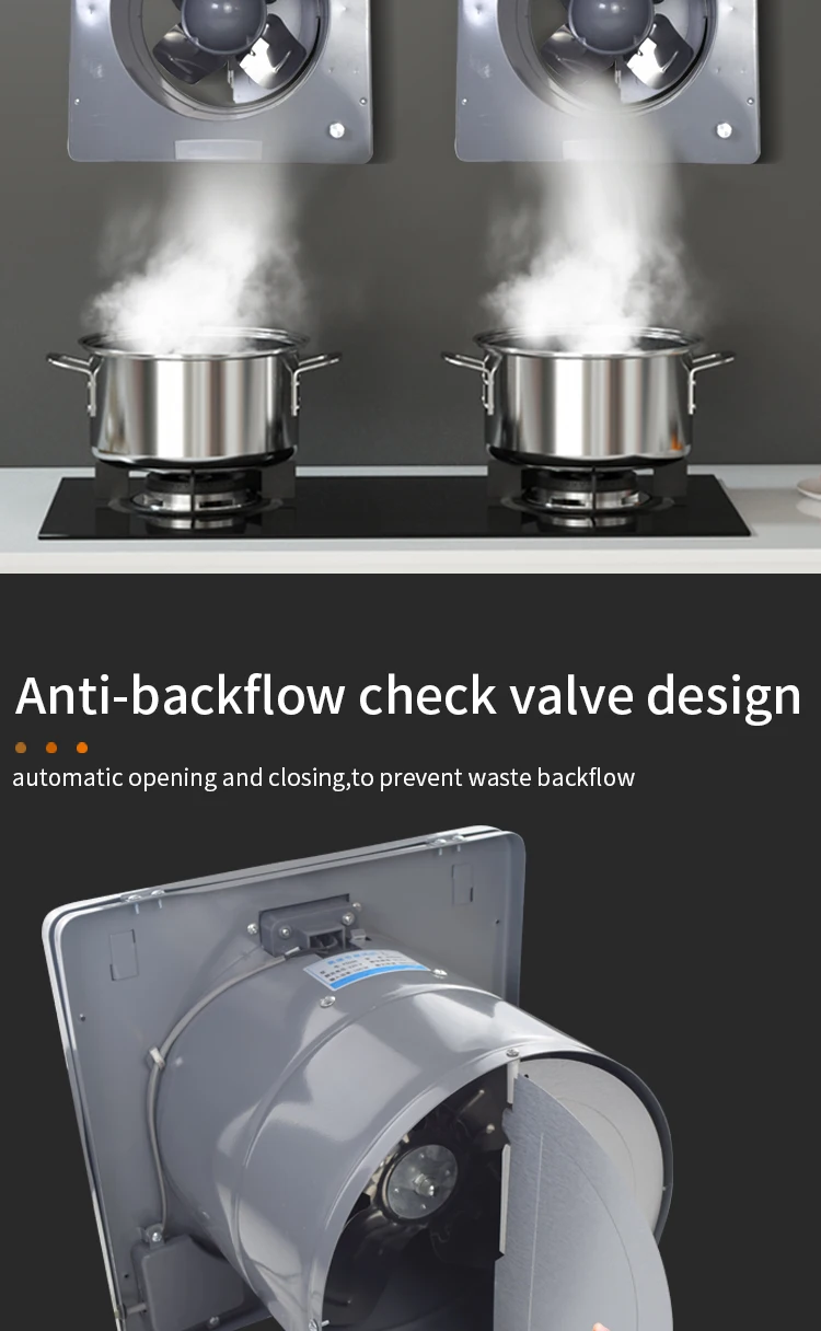 100W Kitchen Exhaust Fan - Durable, Low Noise Ventilation