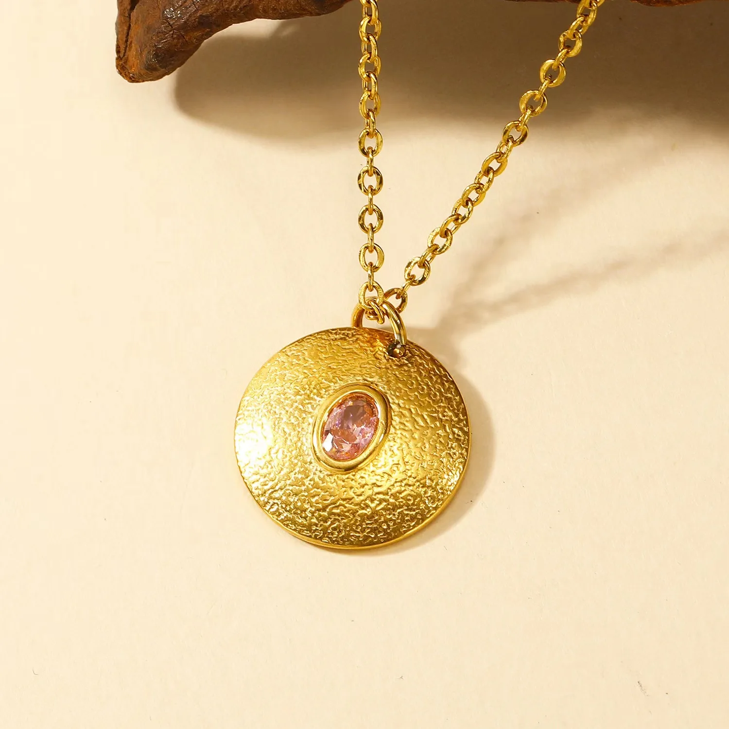 New Fashion Girl Gift Stainless Steel Plated 18k Real Gold Color Zircon ...