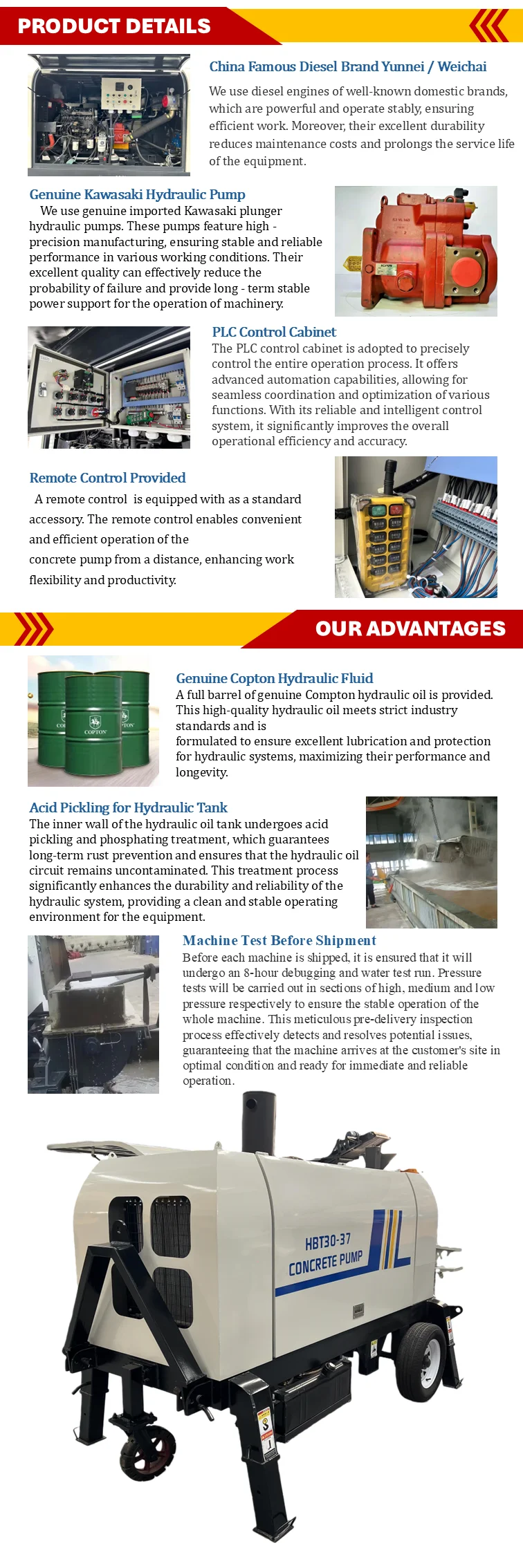 HBT30 New Portable Small Electric Concrete Pump Secondary Structure ...