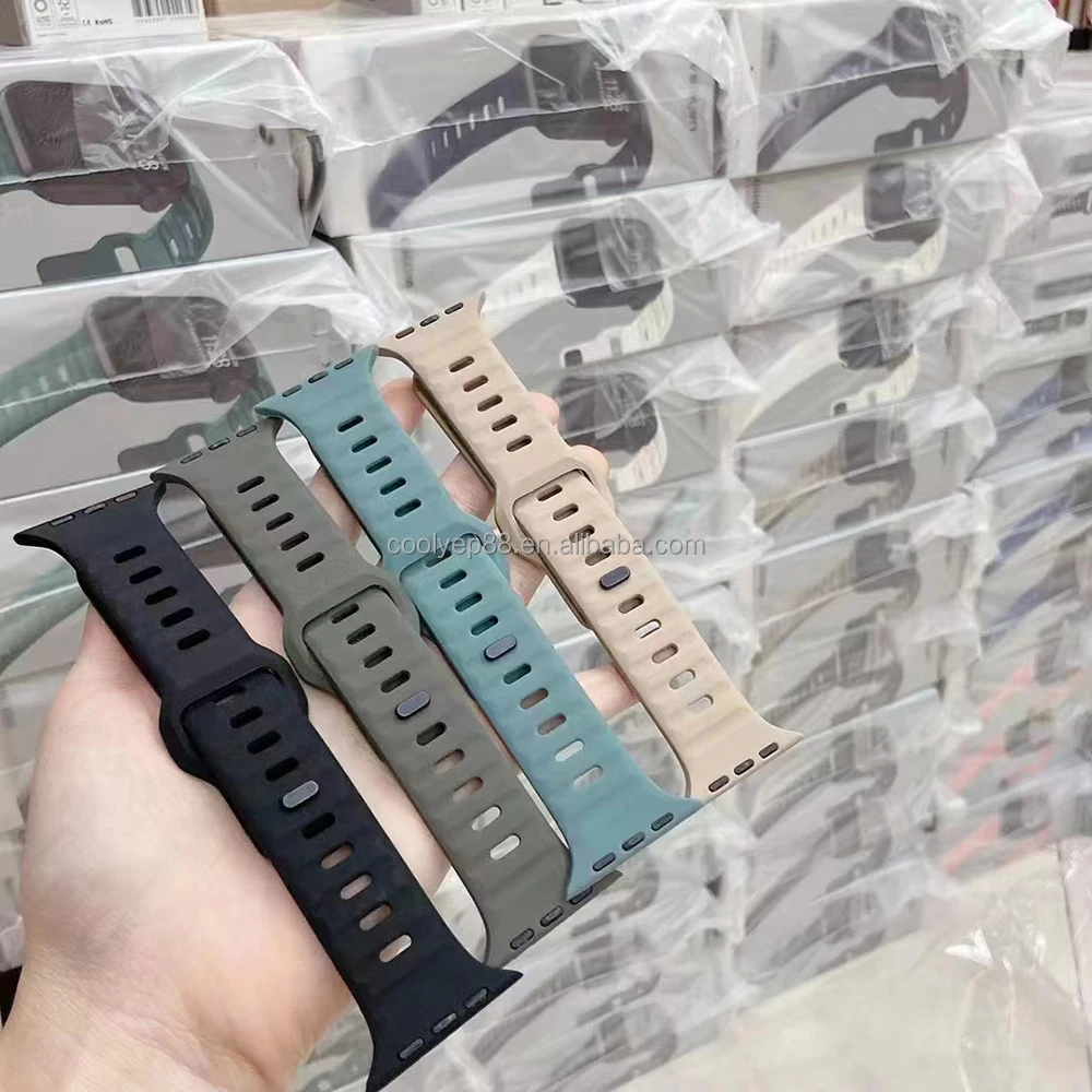 New Design Sport Silicone Rubber Wrist Watch Strap For Apple Watch Band ...