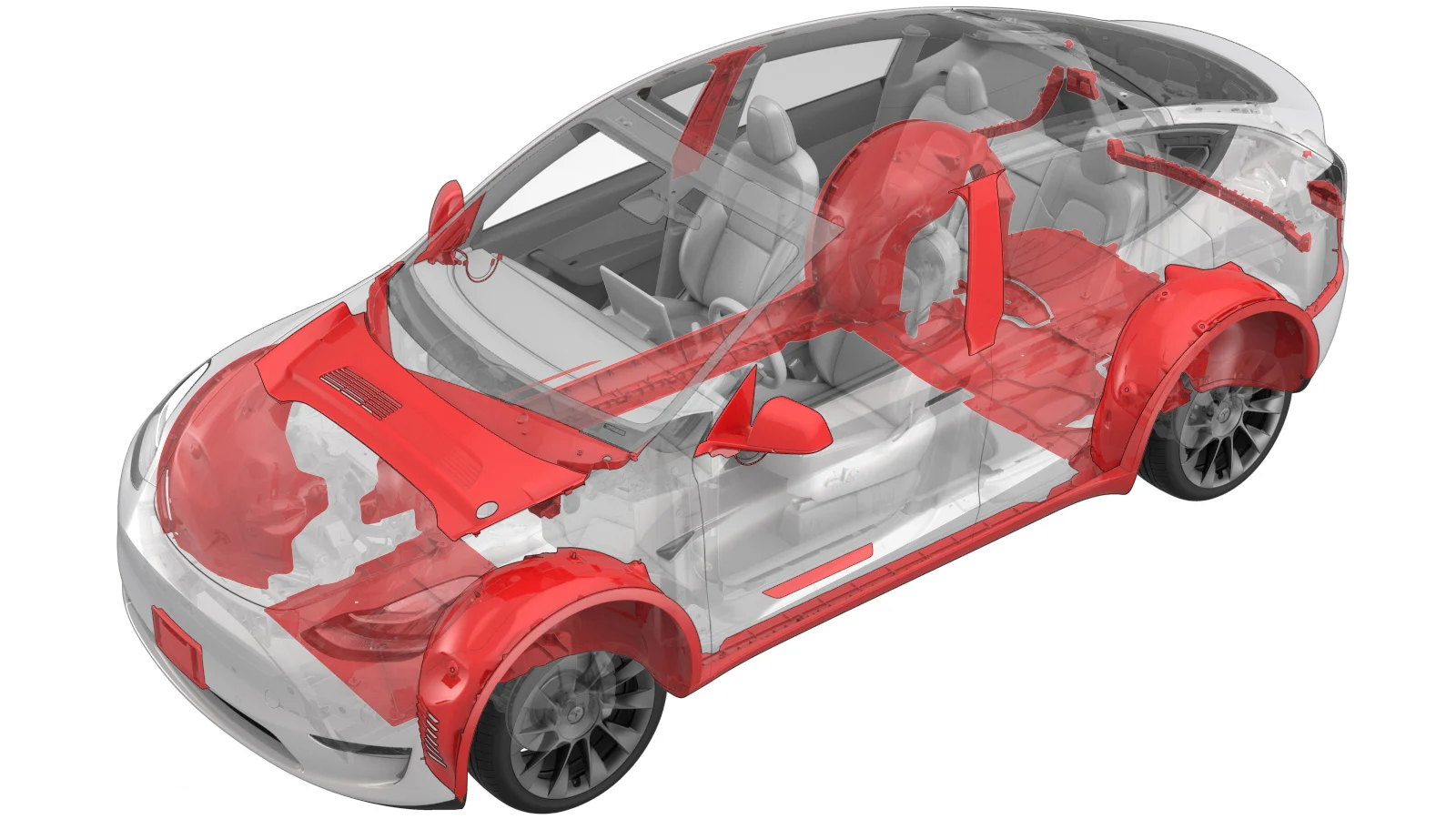 BAINEL Left Side Sideskirt Rear Bracket Holder for TESLA Model Y