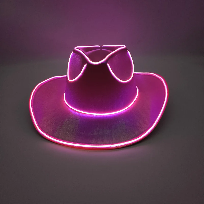 Sequin Cowboy Hat - Customized Logo, Colorful LED Lights