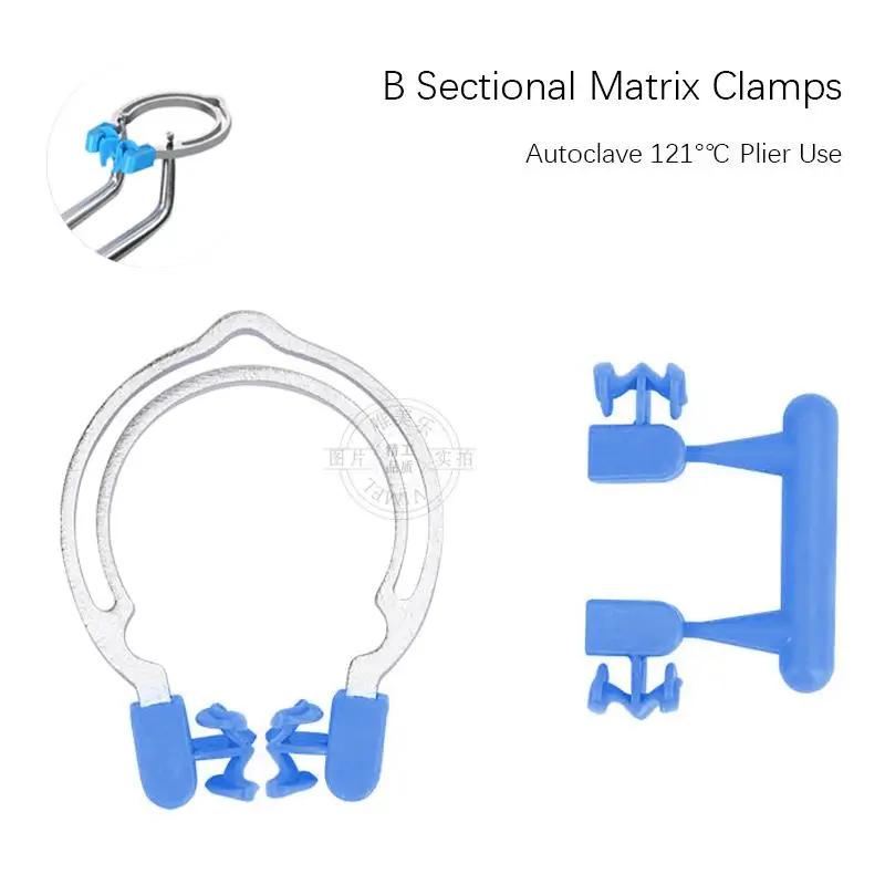 Dental Matrix Sectional Contoured Metal Spring Clip Rings Clamps Wedges ...
