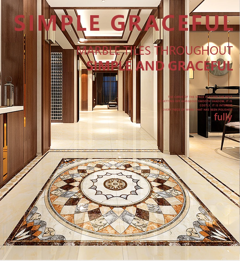 Ceramic Carpet Tiles 3d Floor Tiles Wall Decor Golden Porcelain ...