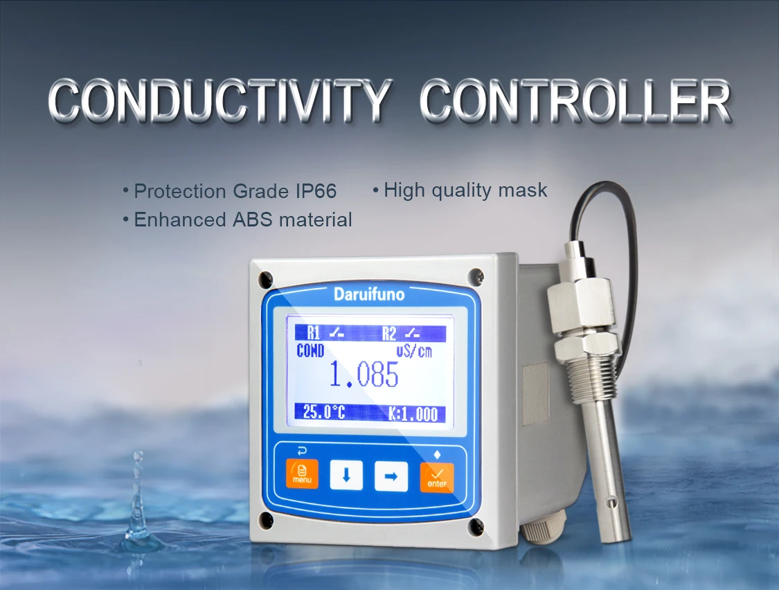 Ip66 Panel Mounting Inline Conductivity Controller Meter For Water ...