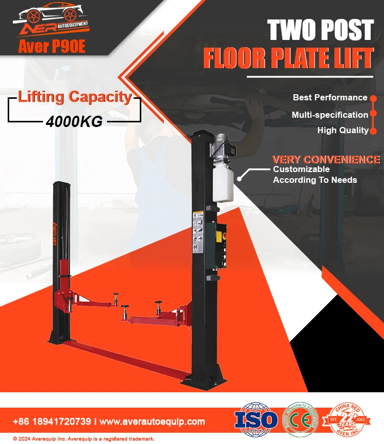 Electric Unlock 2 Post Car Lift Hydraulic Car Lift with 4 Tons Lifting ...