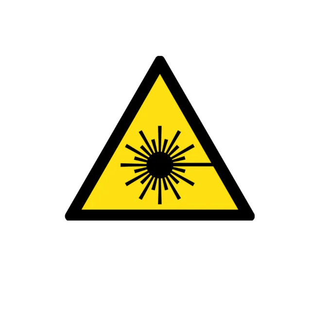 ISO 7010 Compliant Aluminum Laser Beam Warning Sign 580mm Triangle ...