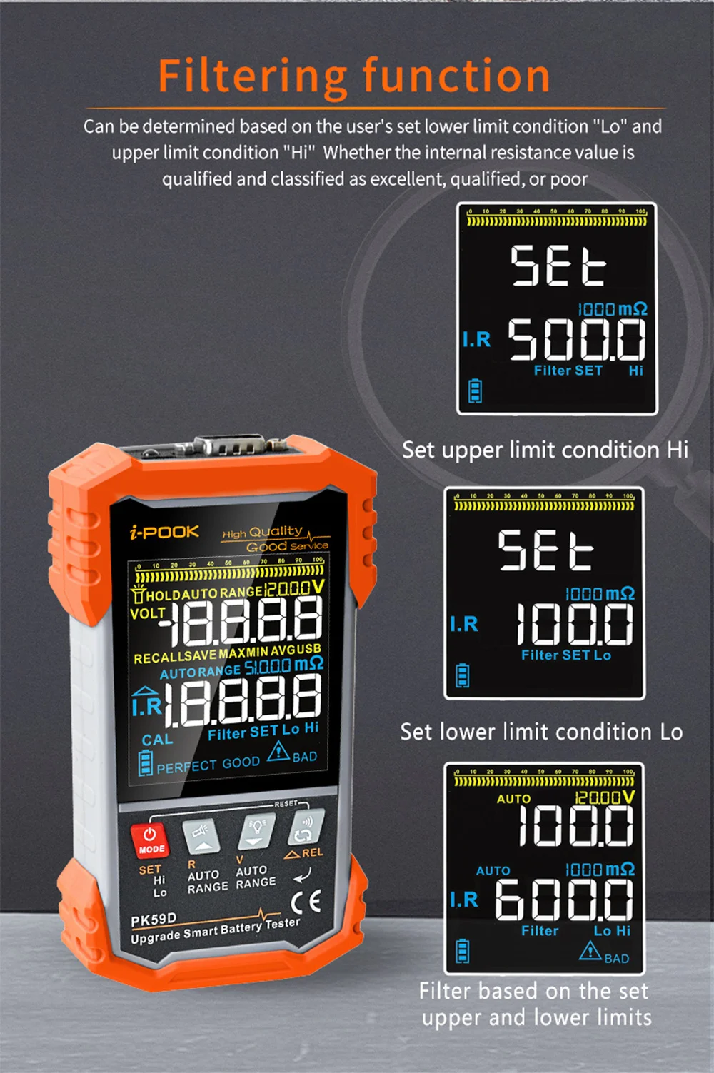 Internal Resistance Tester Internal Battery Tester Intelligent Battery ...