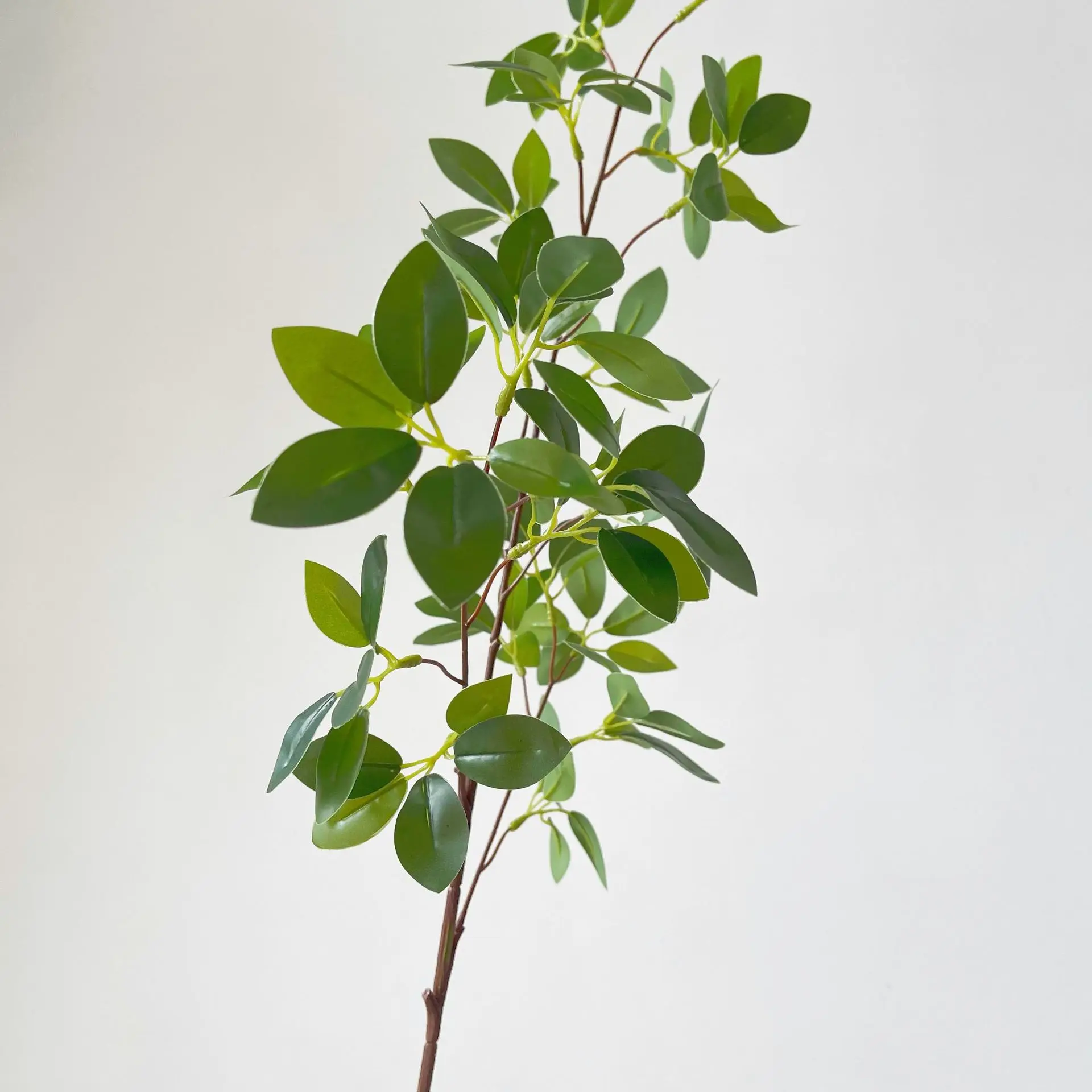 Artificial Real Touch Ficus Stem Branch Leaves for Decor