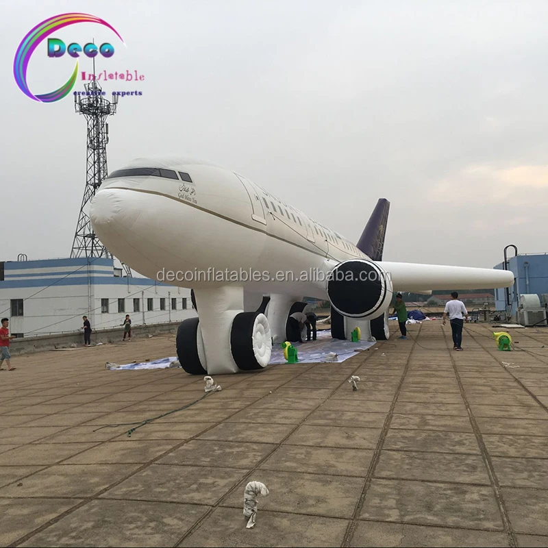 White Inflatable Plane Model - Perfect for Space Theme Parties