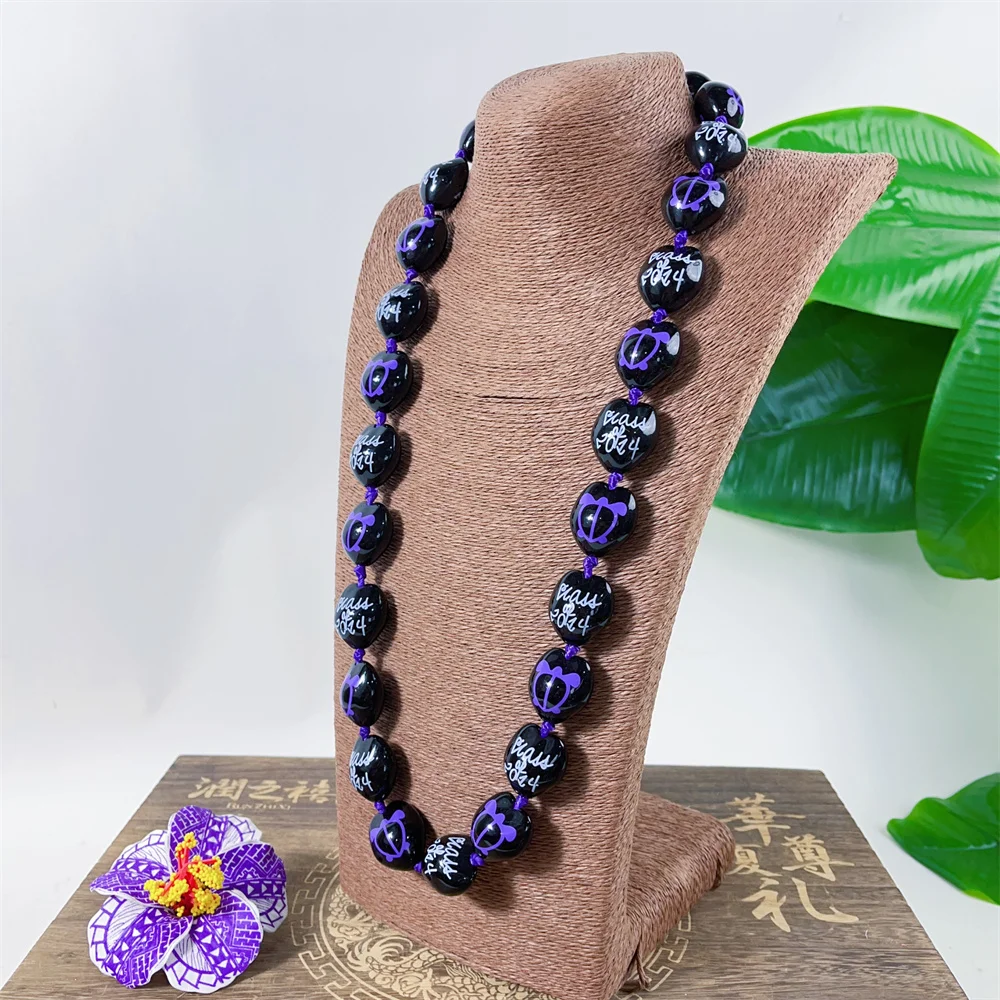 Acrylic 2024 Sea Turtle Kukui Nut School Graduation Lei Necklace ...