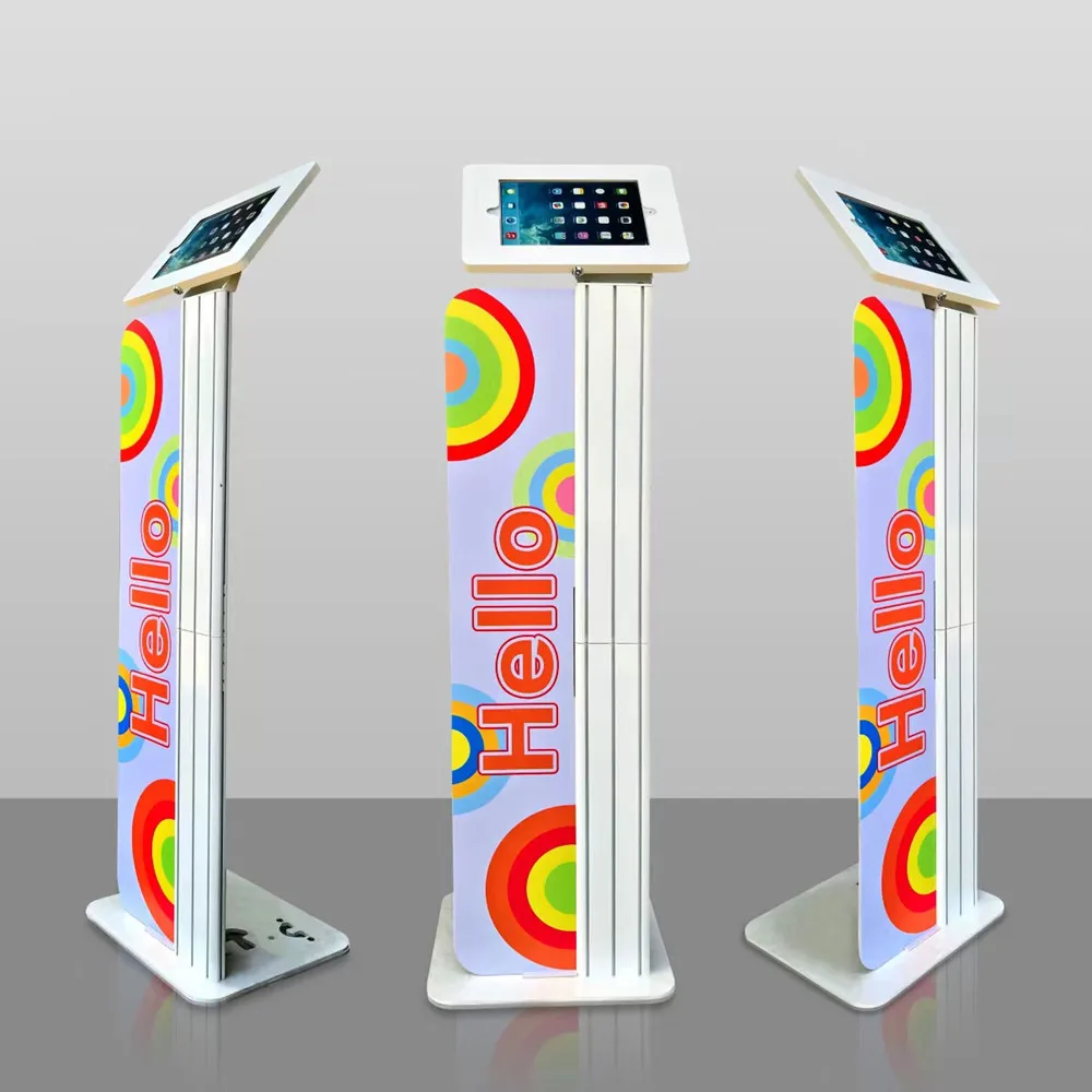 Trade Show Floor Free Standing Security Tablet Pc Enclosure Rotating ...
