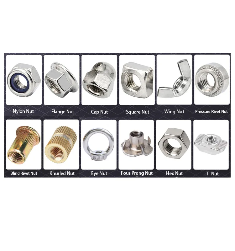 DIN980 GB6184 Stainless Steel Prevailing Torque Type Nut with Two-piece ...