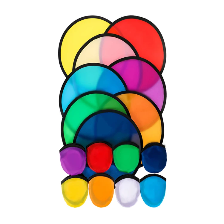 Custom Design Nylon Round Portable Foldable Sublimation Blank Flying ...