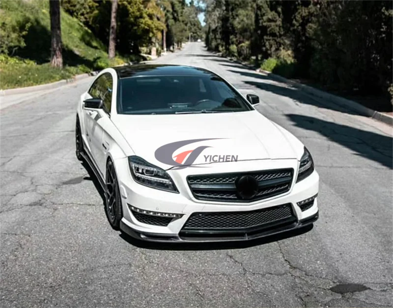 Carbon Fiber V Style Front Bar Edge For 2012-2013 Mercedes Benz Cls ...