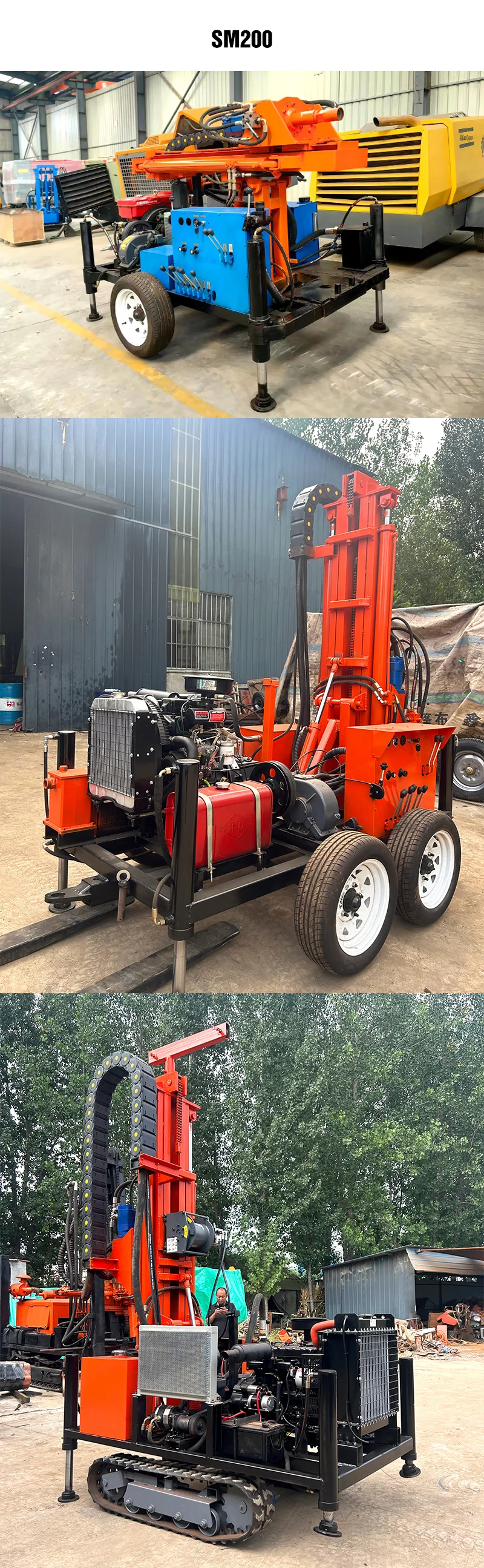 Manufacture Crawler/Wheeled Homemade Shallow 200m Rock Borehole ...