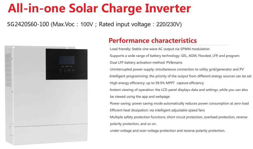 All In One 2kw 3kw 24v Solar Pv Off Grid 1 Phase 220v 230v Inverter ...