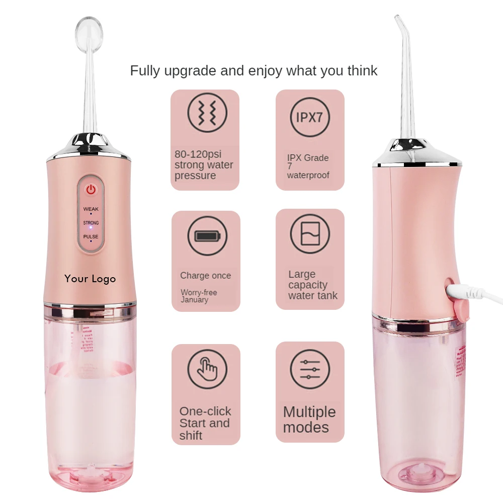 Waterproof IPX7 Rechargeable Dental Jet - Efficient Cleaning