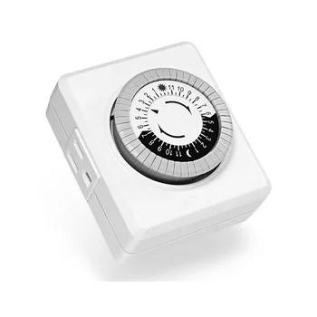 24 Hour 15 Amp Heavy Duty Indoor Plug-in Mechanical Timer With 3 Pin ...