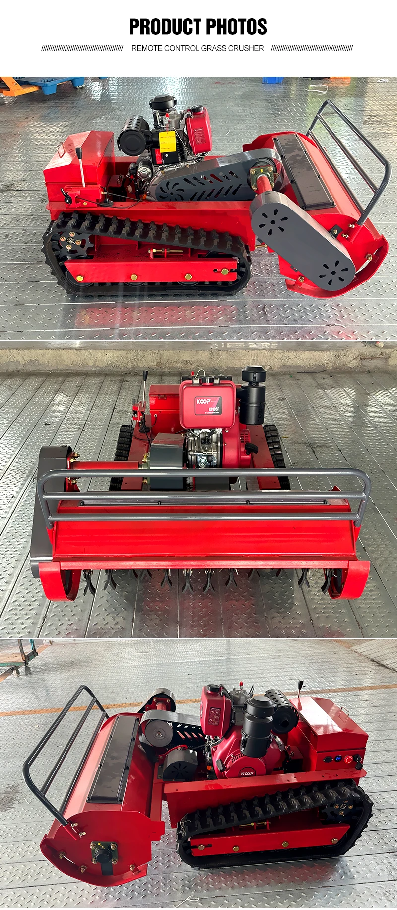 Powerful Diesel Engine Mini Flail Mower for Sale - 800mm, 1000mm, 1200mm