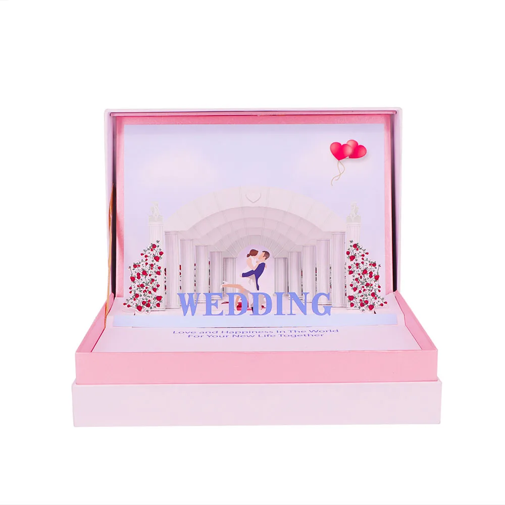 Winpsheng Custom Design Luxury 3d Pop Up Song Music Wedding Boxes Scene ...