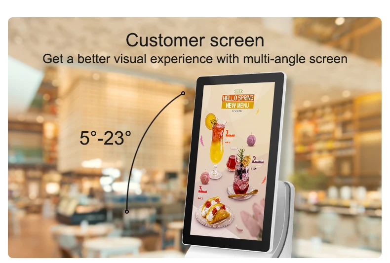 Fast Food Kiosk With Printer Pos Systems Kiosk Touch Screen Self ...