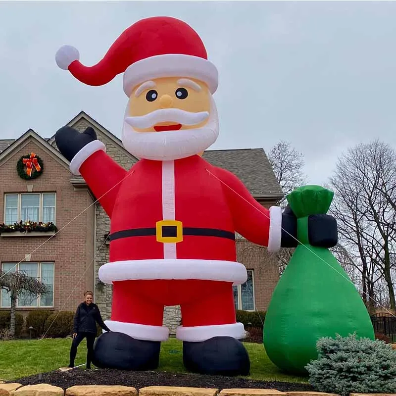 Custom Huge Inflatable Santa Yard Giant Christmas Ornaments Inflatable ...