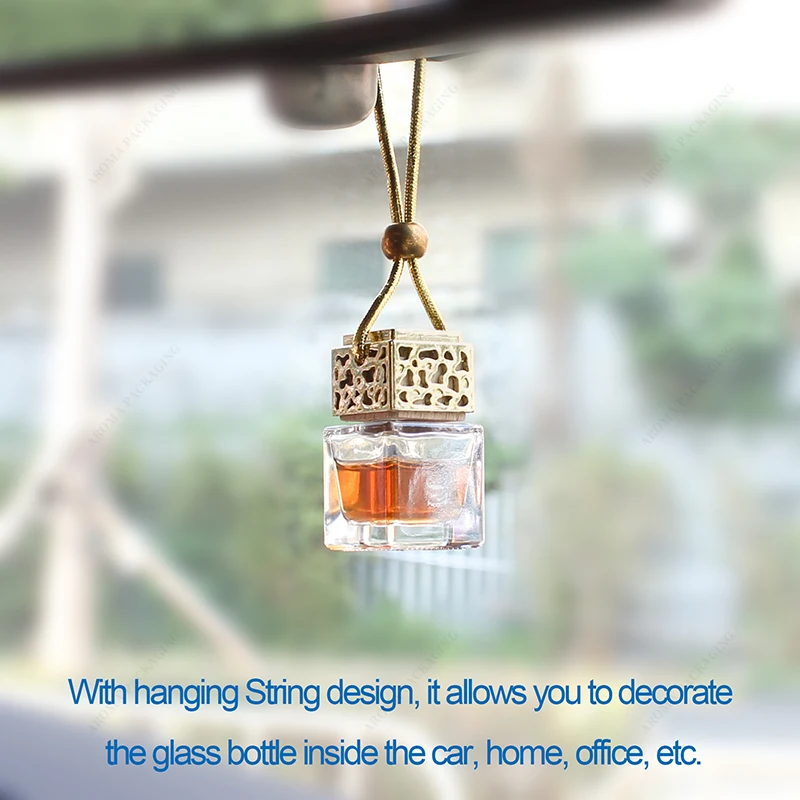 Hanging Glass Car Diffuser Bottle - Luxury Aroma Freshener