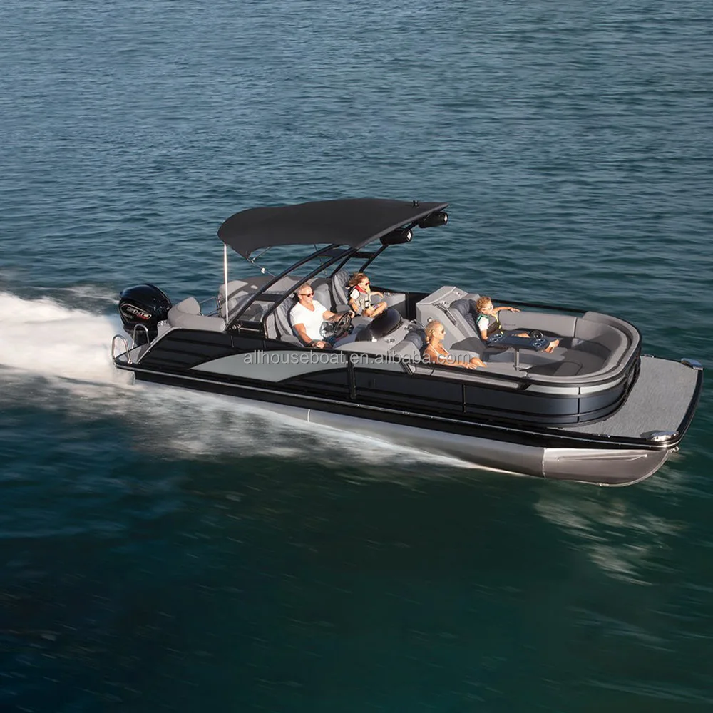 Customize Style And Size Aluminium Pontoon Boat Hull Rowing Boats - Buy ...