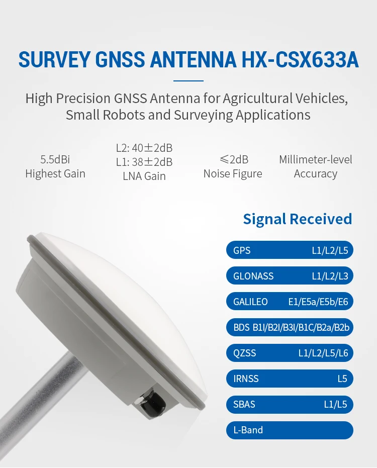 High Precision GNSS Surveying Antenna with Magnetic Base