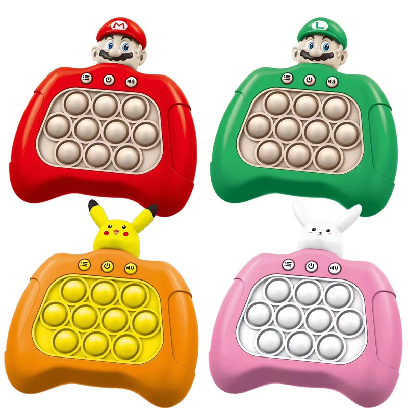 New Release Mario Bros Picha-chu Fun Quick Push Game Console With Music ...