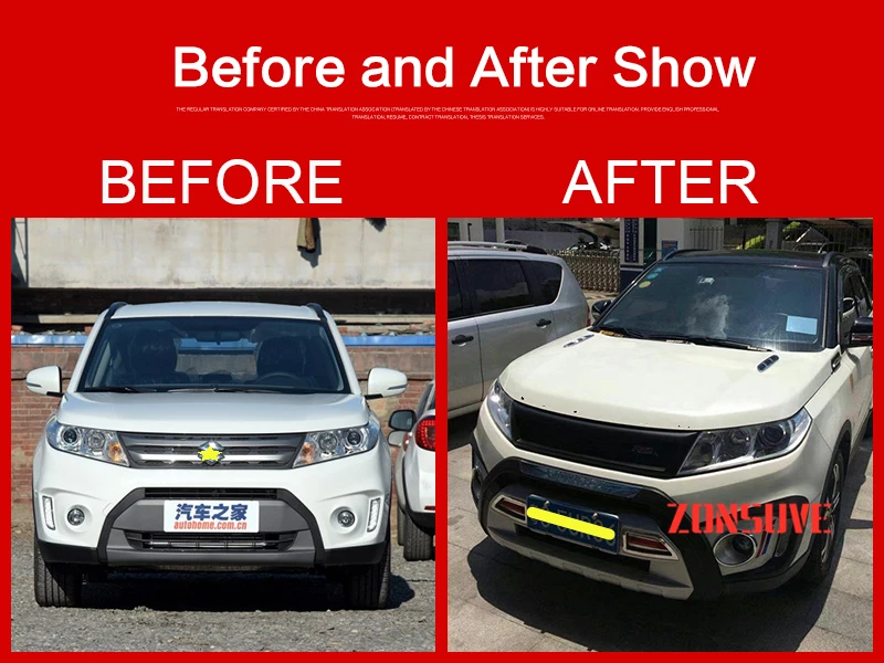 For Suzuki Vitara 2016 2017 2018 Year Racing Grille Front Bumper Grill ...